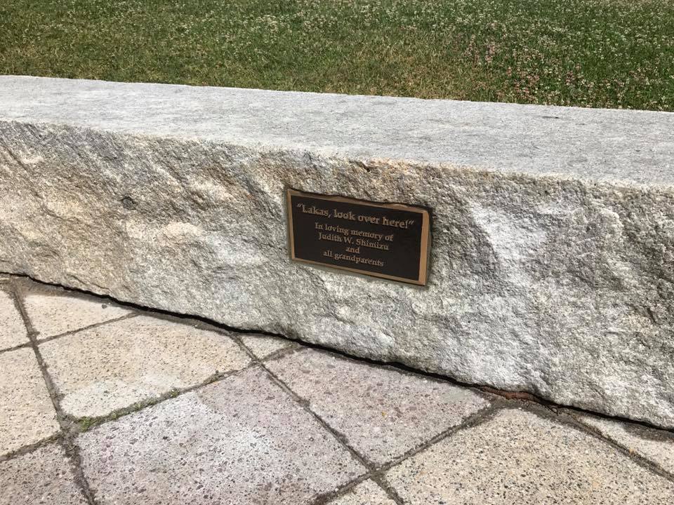 Read the Plaque - In Loving Memory of Judith W. Simizu and All Grandparents Read the Plaque - In Loving Memory of Judith W. Simizu and All Grandparents