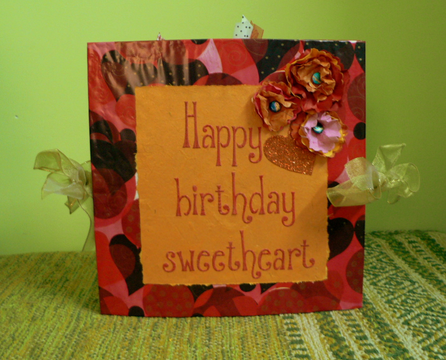 Juhi's Handmade Cards: Romantic Birthday Card