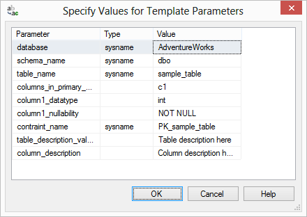 World of Whatever: SSMS templates