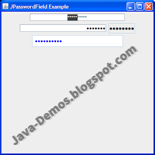 Jpasswordfield Example In Swing
