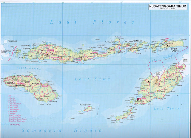 TAKJUB INDONESIA: PETA PROPINSI NUSA TENGGARA TIMUR