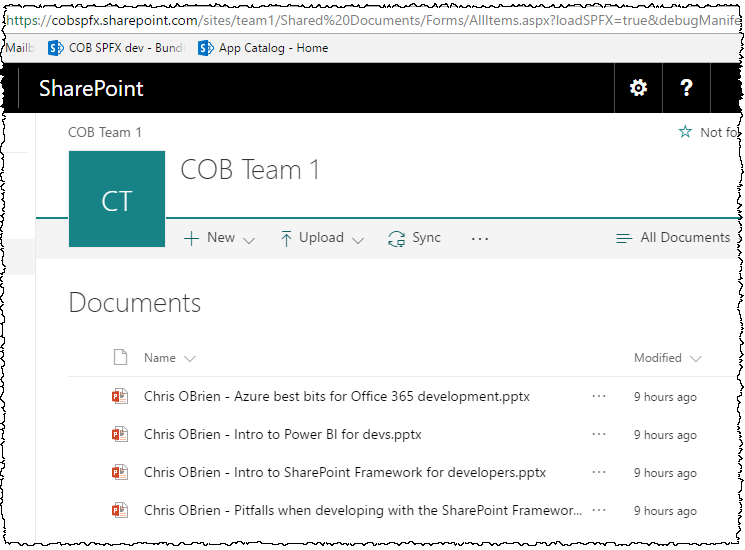 Chris O Brien Use An Spfx Application Customizer To Add Javascript E G Header To Every Page