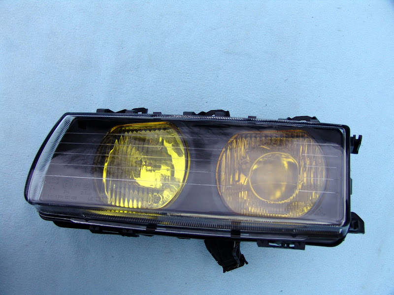 BMW E36 M3 GT YELLOW BOSCH EURO ELLIPSOID HEADLIGHTS w. NEW LENSES ...