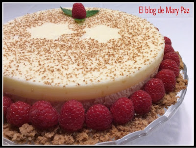 El blog de Mary Paz: Tarta de turrón con espuma de limón