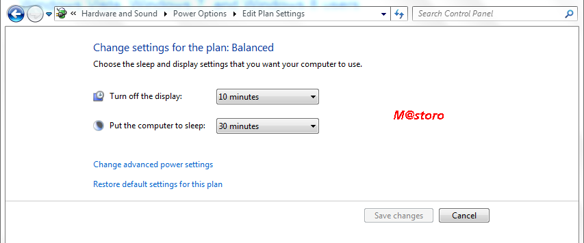 Windows 7: Konfigurasi Power Management (Standby or Sleep):Catatan Mas Toro