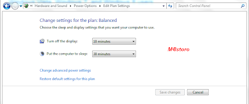 Windows 7: Konfigurasi Power Management (Standby or Sleep):Catatan Mas Toro