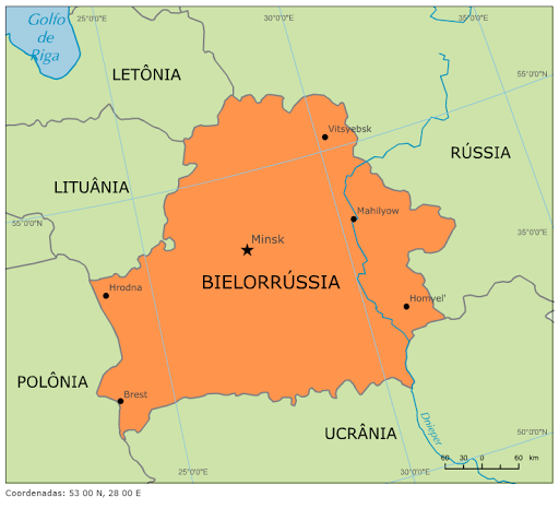 Blog de Geografia: Mapa da Bielorrússia
