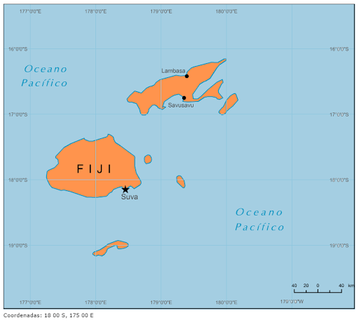 Blog de Geografia: Mapa de Fiji