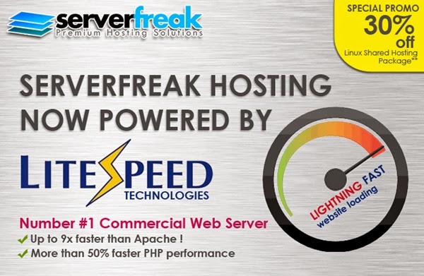 Kupon diskaun 30% dengan hosting ServerFreak