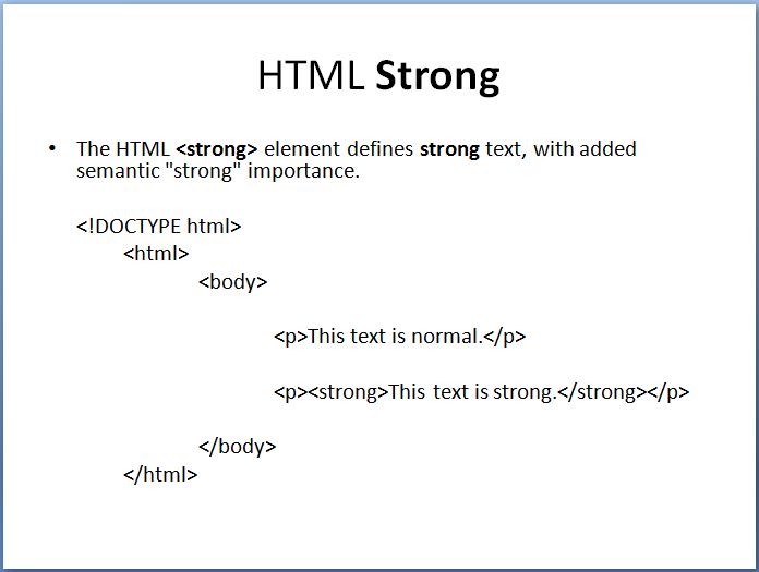Mits Tutorials Html Strong