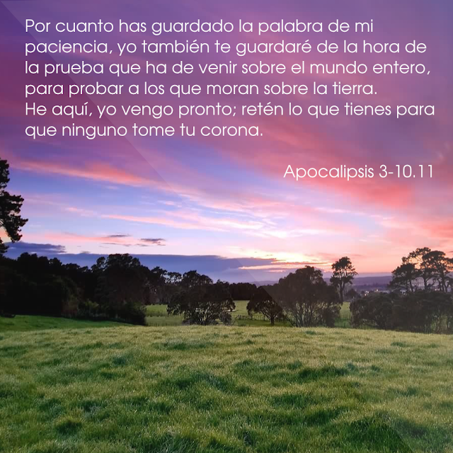 Imagen: Apocalipsis 3-10.11 - Logos C.D.A - Expresando Palabra de Vida