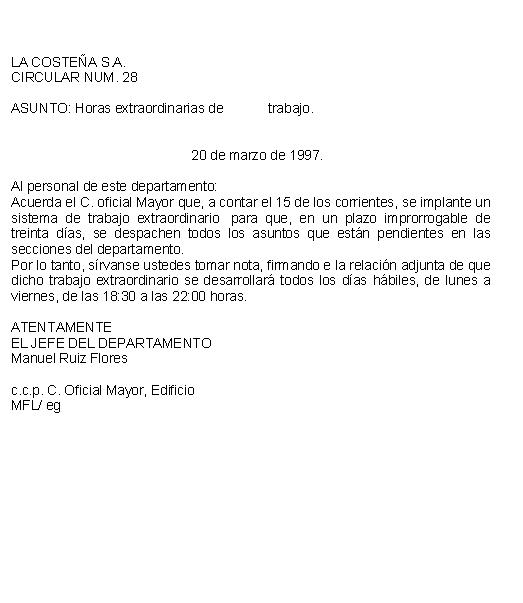 7º Documentos Escritos – Circular, Memoparte y Minuta | Informatica CAE