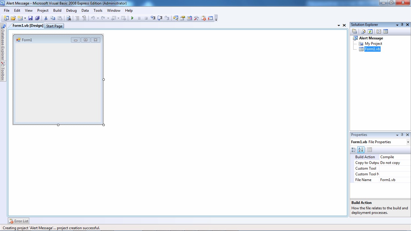 Cara Mengoperasikan Visual Basic 2008 Dan Membuat Aplikasi Menggunakan