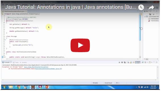 Java Ee Java Tutorial Annotations In Java Java Annotations Built