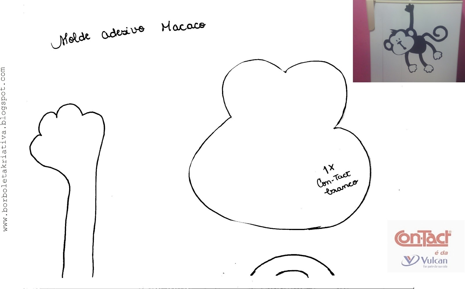 Borboleta Kriativa Molde Adesivo Macaquinho