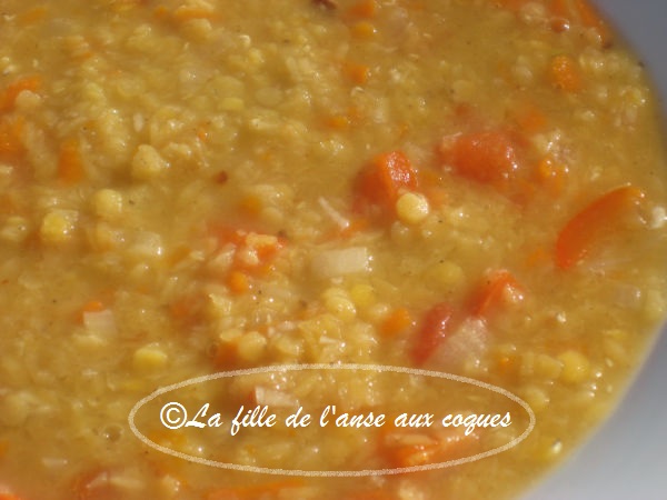 La fille de l'anse aux coques: SOUPE AUX LENTILLES ROUGES