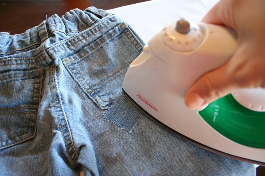 Cantaloupe Corner: All Patched Up - DIY Designer Boy's Jeans Tutorial