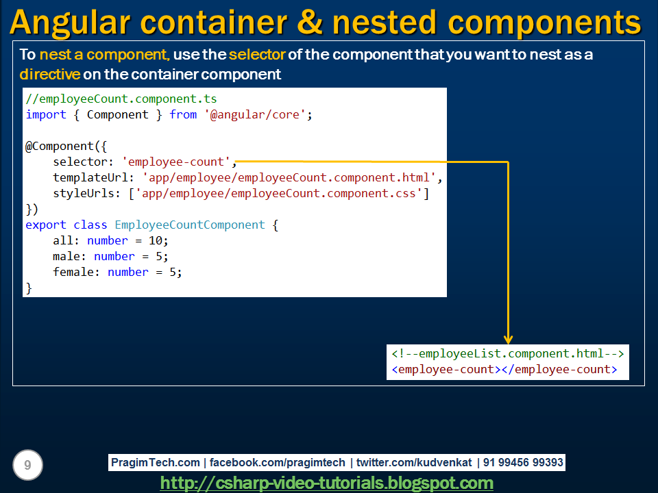 Sql Server Net And C Video Tutorial Angular 2 Container And Nested