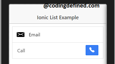 Css Components In Ionic Lists Coding Defined