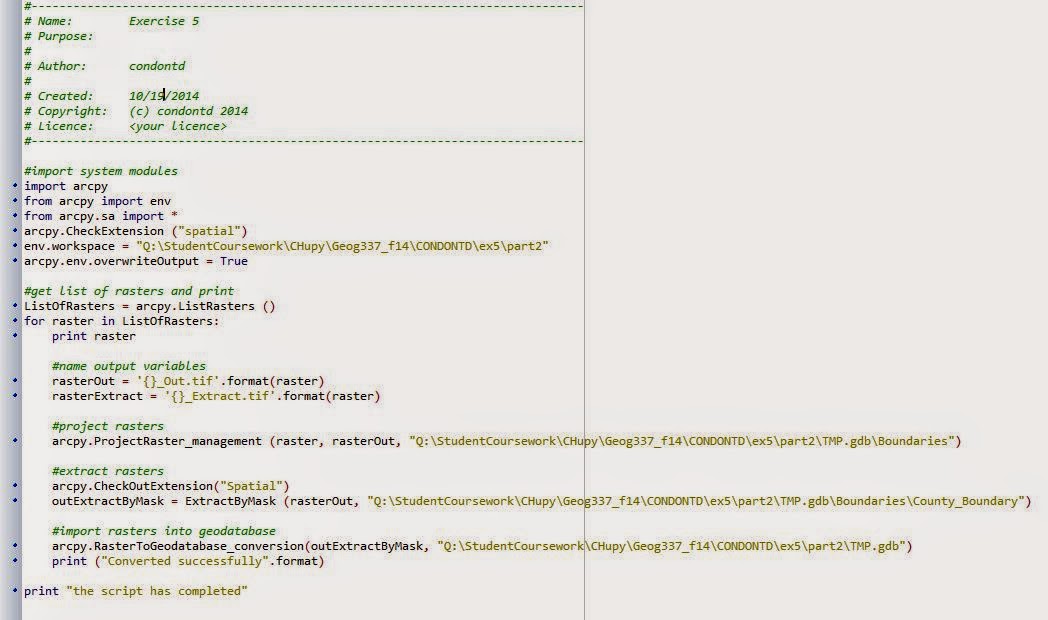 Uwec Gis Tim Condon Using Python Script To Run Arcgis Operations