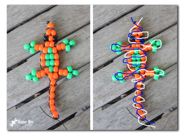 Pony Bead Lizard Tutorial How To Make Animals Out Of Pony Beads