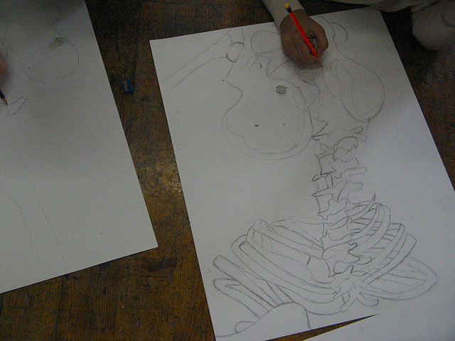 Mr. Bob's Middle & High School Art Room: Skeleton Ink Drawing