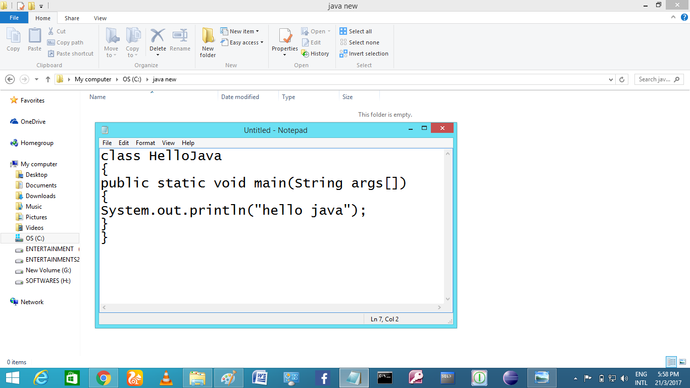 First Java Program Java95