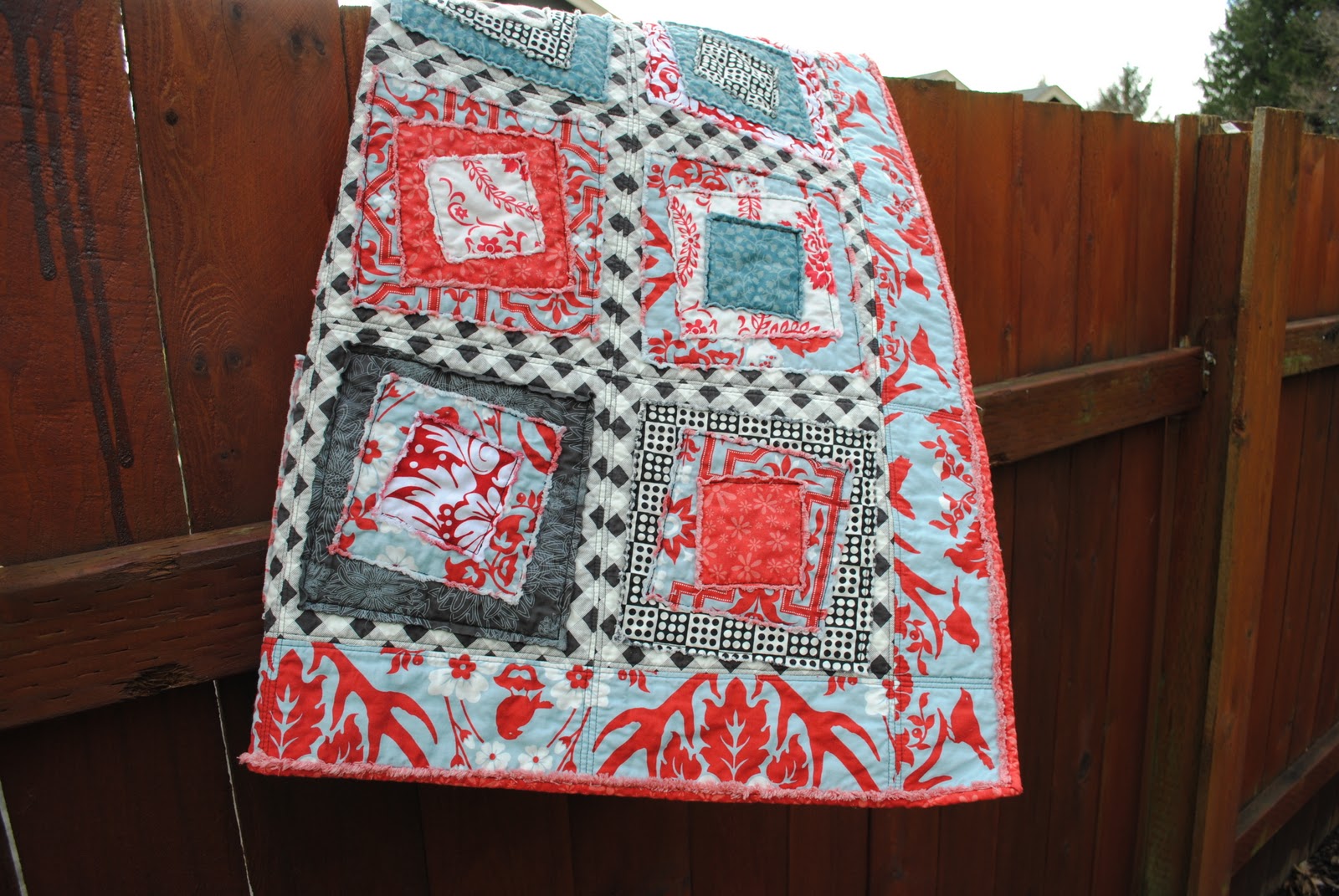 when eight create: Crazy Raw Edge Quilt Tutorial