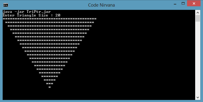 Program To Print Triangle Pattern In Java Code Nirvana