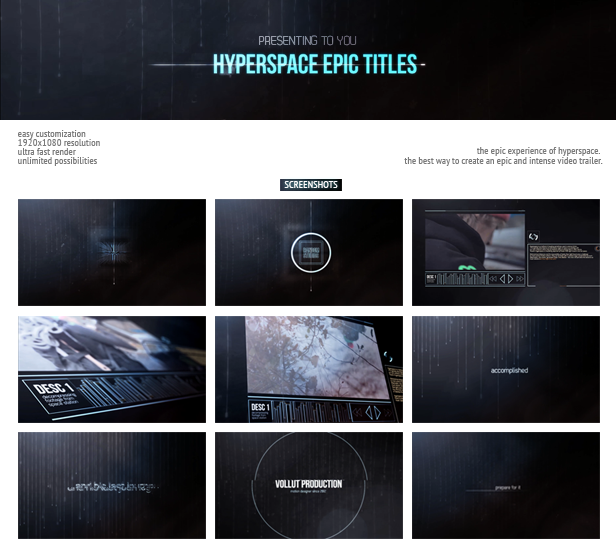Hyperspace Epic Titles by Vollut | VideoHive