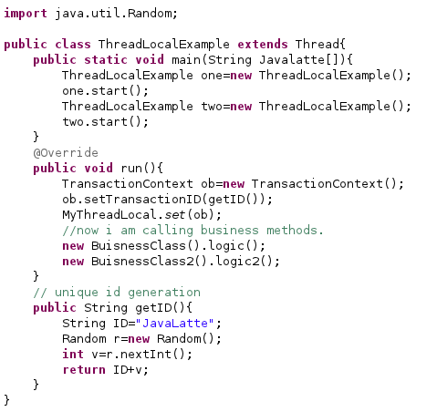 Java Latte Threadlocal In Java