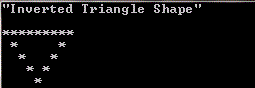 Inverted Triangle Shape In C Code Using For Loop C Programming