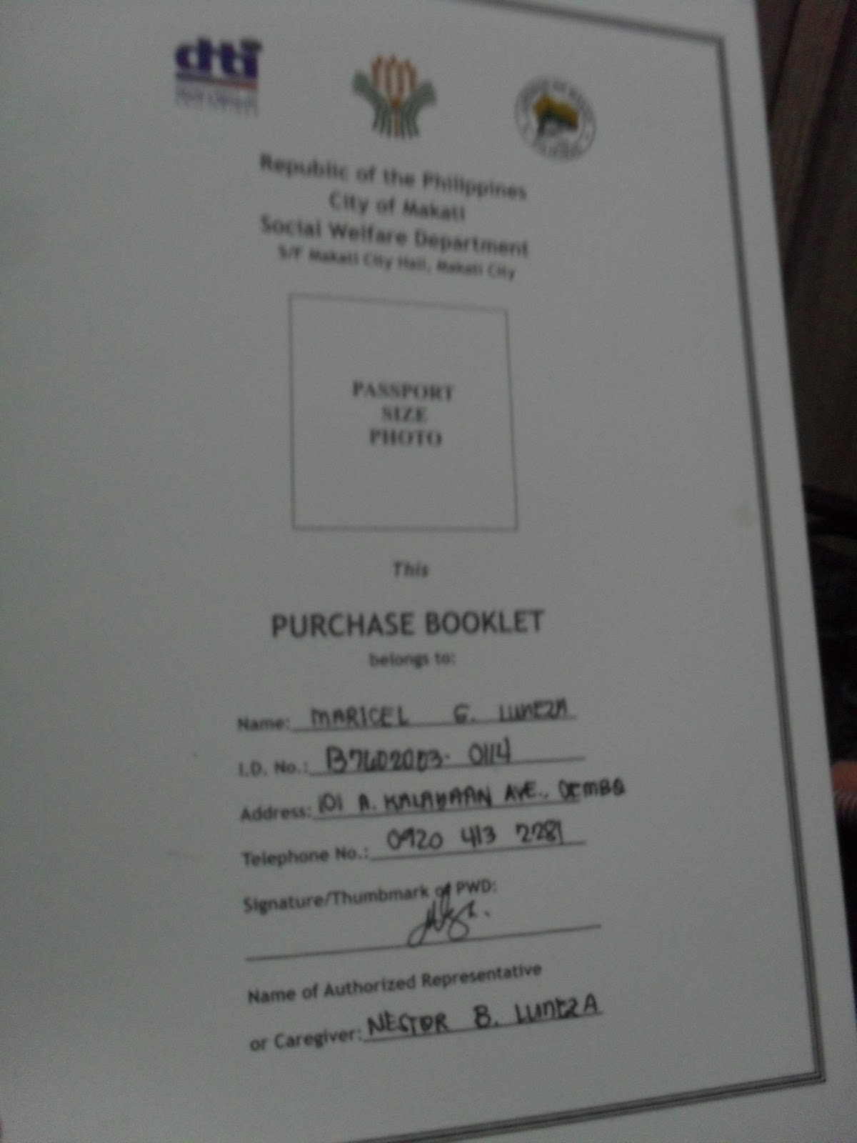 A certified PWD of MAKATI | Just For Your Information