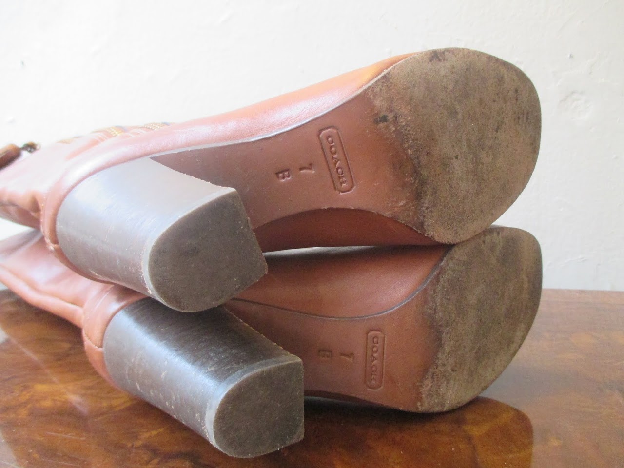 Coach Tan Calf High Boots