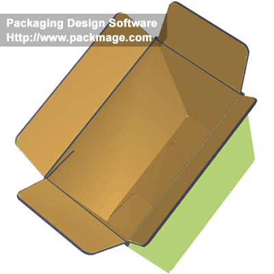 Packmage corrugated 3d box templates-Overlap end-sealed box ...