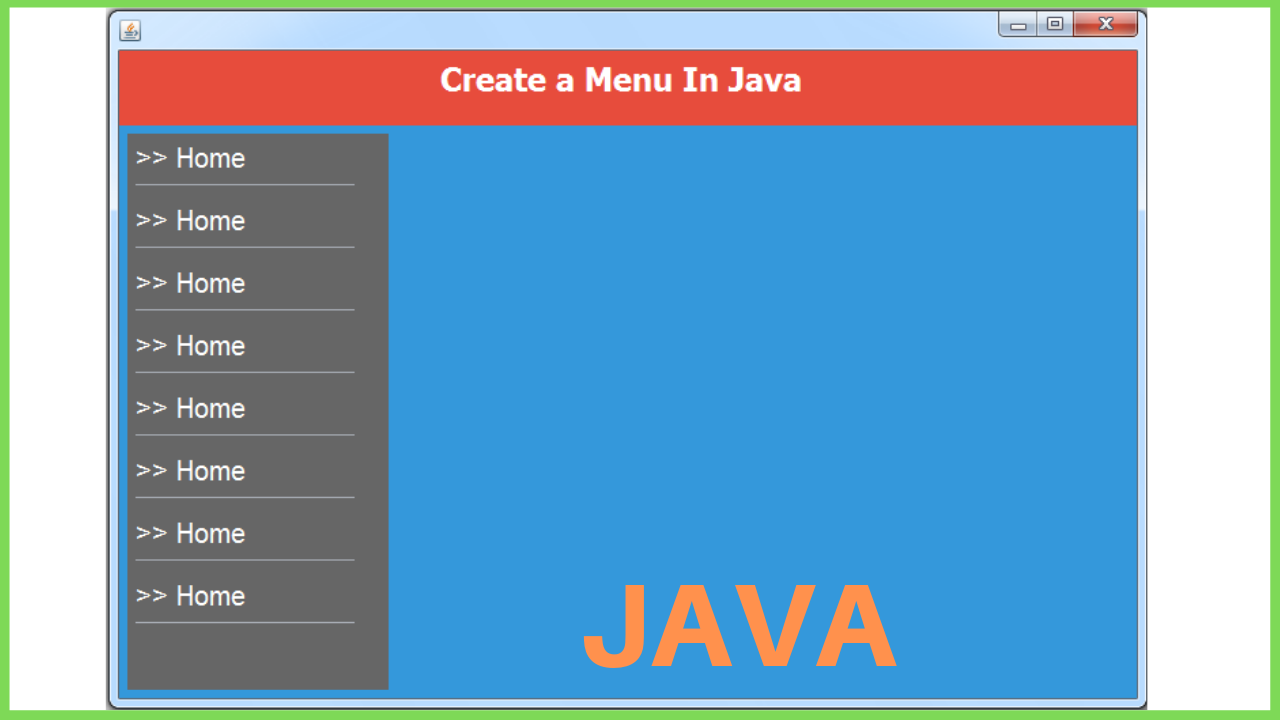 Java Menu Form Design C Java Php Programming Source Code