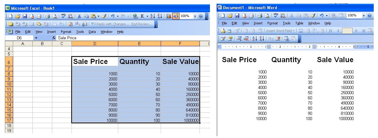 Easily Copy Excel Table into Word Table | Accounting Education