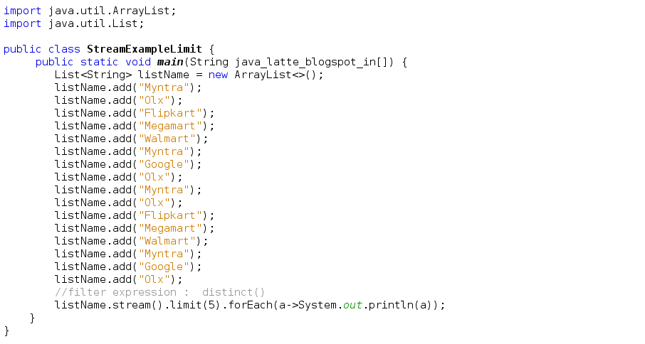 Java Latte Stream And Lambda Examples In Java 8