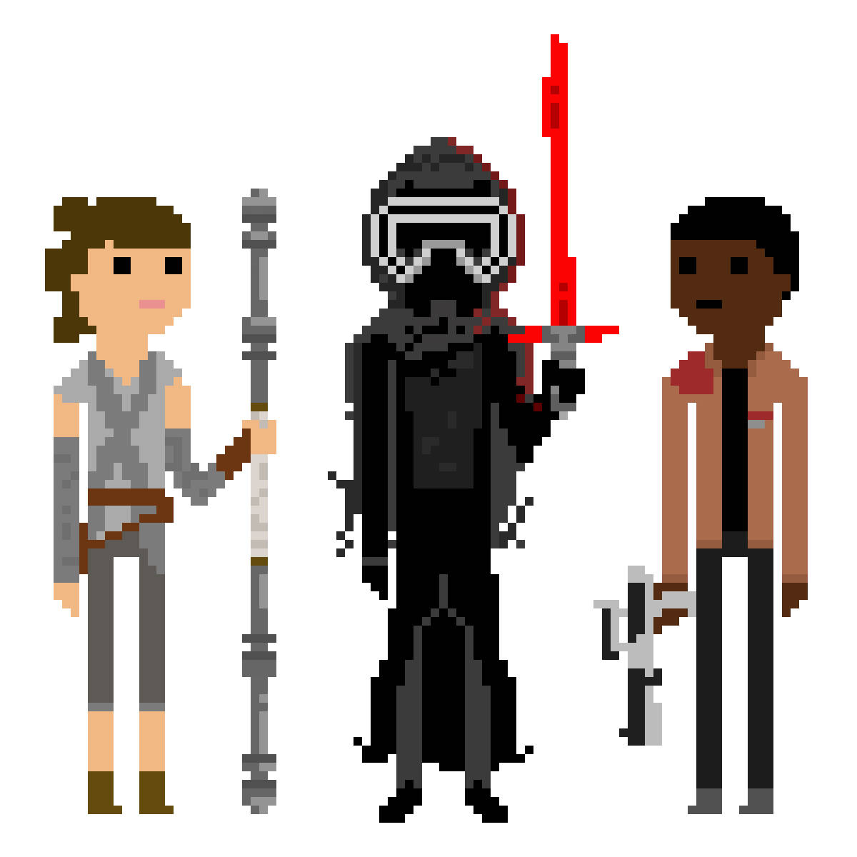 Art by Anthony: Some Star Wars Characters in 8 bit.