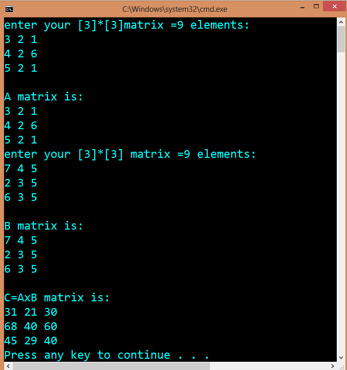 Matrix Multiplication Using 2d Array Varsity Archive