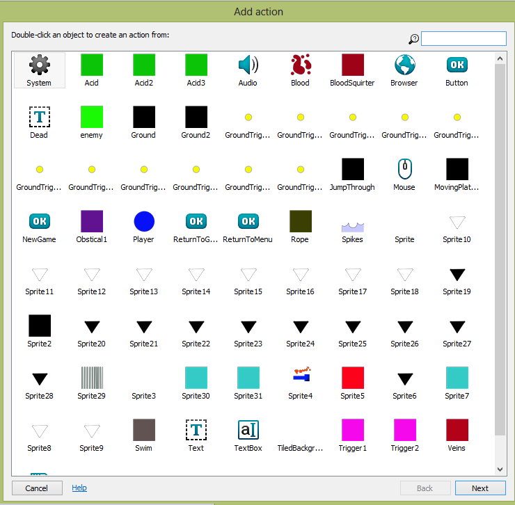 Construct 2 Event Sheets