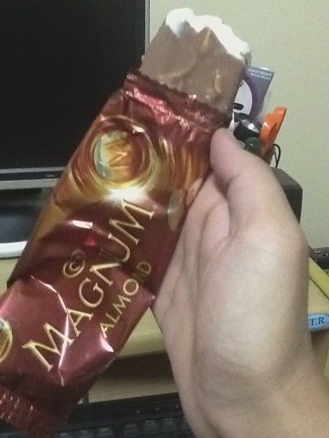 Eating MAGNUM