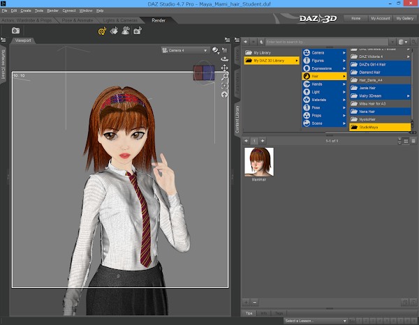 DAZ3D : MayaDoll Mami の MamiHair を Keiko6 に使う : GINPRO / SQLの窓と銀プログラマ