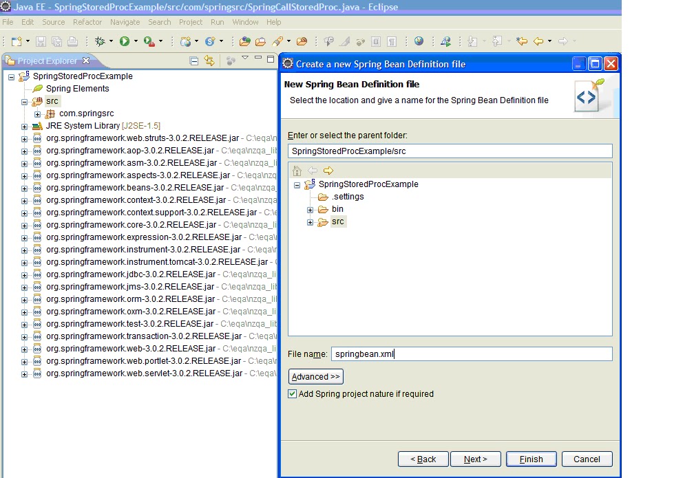 Techical Tutorials Spring Stored Procedure Example With Database As