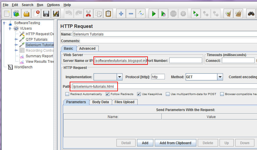 Apache Jmeter Web Test Plan