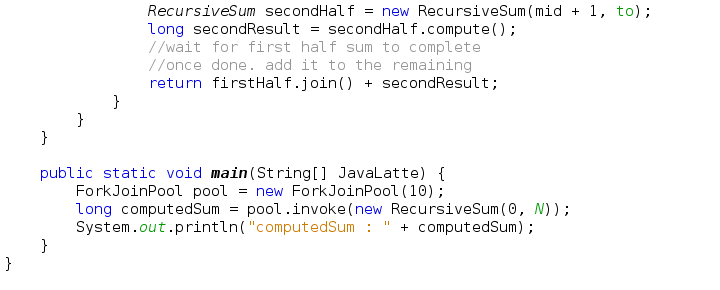 Java Latte Parallel Fork Join Framework In Java