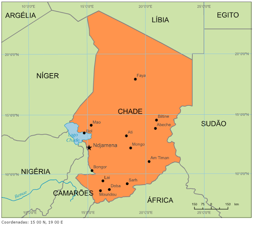 Blog de Geografia: Mapa do Chade