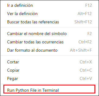 Ejecutar y depurar script Python en Visual Studio Code