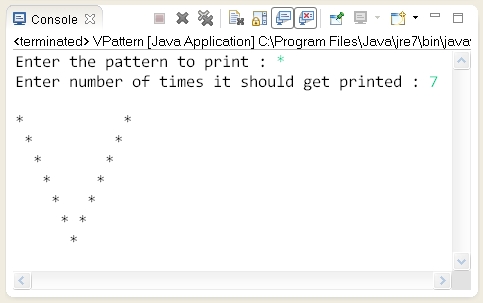 Pattern Problems Write A Java Program To Print Same Character On Each
