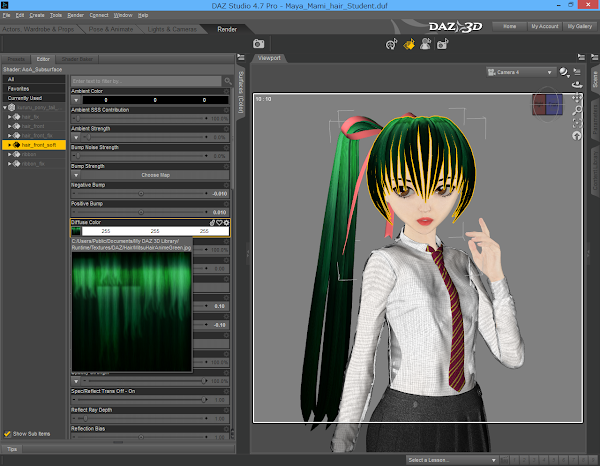 DAZ3D : オリジナルフィギュア「くるる」 の ShortHair を Keiko6 に使う : GINPRO / SQLの窓と銀プログラマ